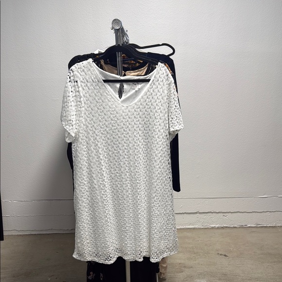 NAIF | Dresses | Naif White Textured Midi Dress | Poshmark